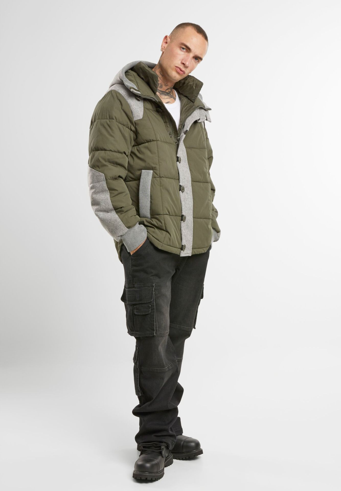 Garret Jacket | oliv-grey materialmi | XL | 3142.92.XL